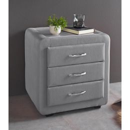 Nachtkonsole Maintal, grau, B:48cm H:50cm T:43cm, Sideboards, Nachtkonsole