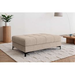Polsterhocker OTTO HOME "LEEVKE Sitzhocker passend zum Sofa, Breite 115 cm", beige, B:115cm H:40cm T:73cm, 92% Polyester, 8% Nylon, Hocker, Polsterhocker, mit hochelastischer Schaum und Wellenunterfederung