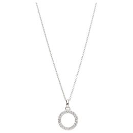 Kette mit Anh&auml;nger Smart Jewel "Kette Buchstabe O mit Zirkonia Steine, Silber 925", silber, Halsketten, Herren, Silber 925 (Sterlingsilber), Kette mit Anh&auml;nger