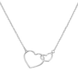 Collier Smart Jewel "Collier mit Herzen, Silber 925", silber, Halsketten, Damen, Silber 925 (Sterlingsilber), Collier
