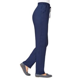 Schlupfhose Classic Basics, Damen, Gr. 19, Kurzgr&ouml;&szlig;en, blau (marine), 100% Viskose, unifarben, lang, Hosen Schlupfhose
