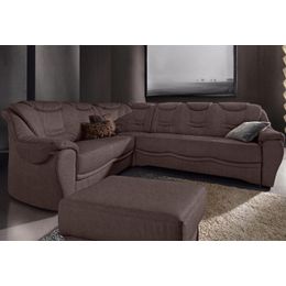 Sit & More Ecksofa SIT & MORE "Benson L-Form", braun (dunkelbraun), B:265cm H:94cm T:215cm, NaturLeder;Luxus-Microfaser;Luxus-Kunstleder;Primabelle-Microfaser, Sofas, Ecksofa, wahlweise mit Bettfunktion