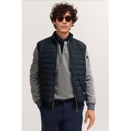 Steppweste Bugatti "Regular Fit", Herren, Gr. M, 390, marine, 90% Baumwolle, 10% Polyester, unifarben, regular fit, ohne Ausschnitt, Westen Steppweste, R&uuml;cken aus Baumwolle