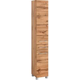 Hochschrank Welltime "Soria", braun (eichefarben, eichefarben), B:30cm H:185cm T:35cm, Schr&auml;nke, Hochschrank
