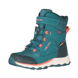 Winterstiefel Trollkids "KIDS HAFJELL WINTER BOOTS XT", M&auml;dchen, Gr. 38, blau (dusty teal, coral pink, midnight petrol), Synthetik, Textil, Schuhe Winterstiefel, Snowboots, Winterstiefel, Winterschuhe, f&uuml;r Kinder, wasserdicht
