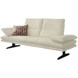 2,5-Sitzer W.Schillig "broadway, Designsofa mit tollem Sitzkomfort", beige (sahara s37), B:236cm H:94cm T:96cm, Stoff S37 (100% Polyester): Luxus-Microfaser in Lederoptik, Sofas, 2 5-Sitzer, Sitztiefenverstellung, Kopfteil- & Seitenteilverstellung, Breite 216cm