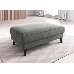 Hocker Home Affaire "Laurentia", grau, B:123cm H:45cm T:74cm, Luxus-Microfaser (100% Polyester);Samt (100% Polyester), Hocker, Hocker