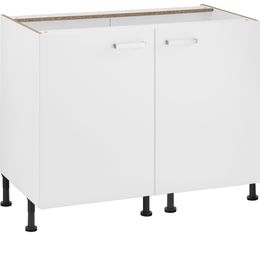 Unterschrank Optifit "Parma", wei&szlig;, B:100cm H:87cm T:58,4cm, Holzwerkstoff, Schr&auml;nke, Unterschrank, Breite 100 cm