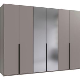 Kleiderschrank wimex "Mugano,in 5 Breiten,2 H&ouml;hen,2 Tiefen, viele Farben, Made in Germany", saharagrau, griffe schwarz, B:270cm H:208cm T:58cm, Holzwerkstoff, Schr&auml;nke, Kleiderschrank, mit langen Griffen aus Metall, mit oder ohne Spiegel