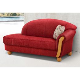 Ottomane Home Affaire "Milano, bequemes solit&auml;r Sofa im Landhaus-Stil, B/T/H 181/79/83cm", rot, B:181cm H:83cm T:79cm, Chenille (70% Polyacryl, 30% Polyester);Chenille (70% Polyacryl, 30% Polyester) auf Korpus und Zierkissen, Sitz und R&uuml;cken im Blumenmuster &raquo;Paradise&laquo; (100% Polyester), Sofas, Ottomane