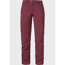 Sch&ouml;ffel Outdoorhose SCH&Ouml;FFEL "Pants Engadin1 Warm L", Damen, Gr. 46, Normalgr&ouml;&szlig;en, rot (2965, rot), Oberstoff: 89% Nylon, 11% Elasthan; Futter: 100% Polyester, Hosen Outdoorhose