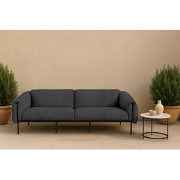 3-Sitzer Home Affaire "Lumi", grau (storm dust), B:226cm H:73cm T:96cm, 100% Olefin, Sofas, 3-Sitzer, Outdoor Gartensofa, wetterfeste Materialien, Breite 228 cm