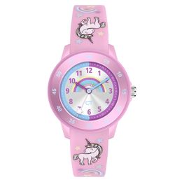 Quarzuhr Cool Time "The Cool Pink Unicorn", rosa, Armbanduhren, M&auml;dchen, Quarzuhr, Armbanduhr, Silikonarmband, Kinderuhr, M&auml;dchen, analog