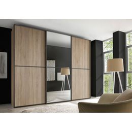 Schwebet&uuml;renschrank STAUD "Sinfonie Plus, edles Design in hochwertiger Qualit&auml;t, Made in Germany", sonoma eiche, B:298cm H:240cm T:68cm, Holzwerkstoff, Schr&auml;nke, Schwebet&uuml;renschrank, Mit Spiegelt&uuml;re und vier verschiedenen Ausstattungsvarianten