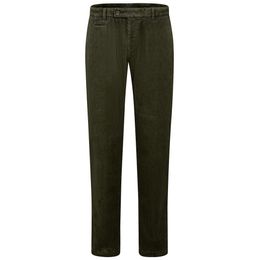 Cordhose Bugatti, Herren, Gr. 33, L&auml;nge 36, gr&uuml;n (oliv), 95% Baumwolle, 4% Polyester, 1% Elasthan, unifarben, slim fit, Hosen Cordhose, aus elastischer Baumwolle