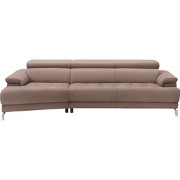 Ecksofa Egoitaliano "Soul, extravagantes Designsofa, Megasofa, super bequem, tolle Details", beige (safari), B:246cm H:99cm T:140cm, Leder &raquo;BULL&laquo; (echtes Rindsleder). Geschliffenes, pigmentiertes und behandeltes Rindsleder mit einer Dicke von 1, 3-1, 5 mm. Dieses Leder zeigt eine ziemlich weiche Hand mit einem halb undurchsichtigen Aussehen. Es handelt sich um ein gesch&uuml;tztes Leder. Eine leichte D