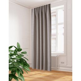 Vorhang Home Wohnideen "HADINA" Gr. 1, grau (taupe), B:140cm H:300cm, Leinenstruktur, Polyester, Gardinen, Vorhang, Kombibandschal Leinenstruktur/Raumhoch