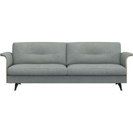 3-Sitzer FLEXLUX "Glow bequem und komfortabel durch hochwertigen Sitzaufbau, Designsofa", blau (sky blau), B:224cm H:81cm T:91cm, 62% Polyester/17%Baumwolle/14%Viscose/7%Leinen, Sofas, 3-Sitzer, Skandinavisches Design, In hochwertiger Verarbeitung