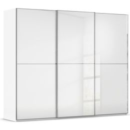 Schwebet&uuml;renschrank Rauch "Kleiderschrank Schrank Garderobe Schlafzimmerschrank SCALE-DUO", wei&szlig; (alpinwei&szlig;, glas kristallwei&szlig;, griffleisten chrom), B:271cm H:223cm T:68cm, Holzwerkstoff, Schr&auml;nke, Schwebet&uuml;renschrank, edle zweigeteilte T&uuml;ren Glas-Front mit 3 Zierleisten MADE IN GERMANY