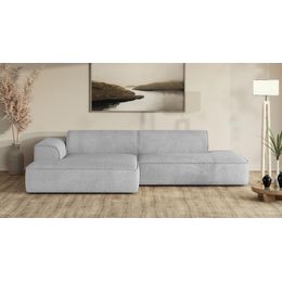 Ecksofa exxpo - SOFA FASHION "Billund modernes Designsofa, bequem und elegant, Breite 294cm, L-Form", titanum, B:294cm H:71cm T:165cm, Sofas, Ecksofa, modern, L-form, Wellenfedern, inklusive 2x Nierenkissen