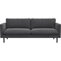 3,5-Sitzer FLEXLUX "Bolzano, Megasofa, aktuelles Design", grau (dervit grau), B:207cm H:61cm T:90cm, 100% Polyester, Sofas, 3 5-Sitzer, sehr bequem durch Kaltschaum, im Sitz, lose Sitz -& R&uuml;ckenkissen