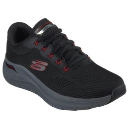 Sneaker Skechers "ARCH FIT 2.0", Herren, Gr. 46, schwarz (schwarz, rot), Textil, Schuhe Sneaker, Trainingsschuh, Schn&uuml;rschuh mit komfortabler Innensohle
