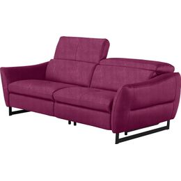 2,5-Sitzer Egoitaliano "Dafne, elegantes Designsofa mit hohem Sitzkomfort", pink (fuchsia), B:208cm H:97cm T:108cm, Sofas, 2 5-Sitzer, wahlw. mit elektrischer Relaxfunktion, Kopfteile manuell verstellbar