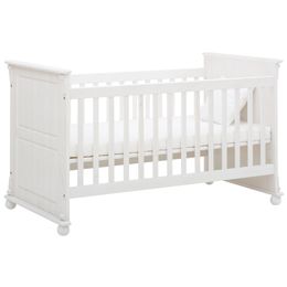 Babybett OTTO HOME "Aimo. Landhausstil, mit Kassetten, stabile und hochwertige Qualit&auml;t", wei&szlig;, B:82cm H:92cm T:152cm, FSC-zertifizierter Holzwerkstoff, Massivholz, Babybetten, Babybett, aus Massivholz (Kiefer); FSC-Holz zertifiziert