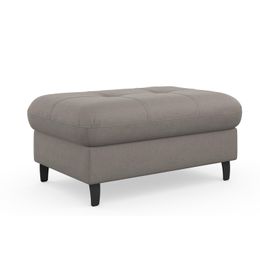 Sit & More Hocker SIT & MORE "Marano", grau (hellgrau), B:102cm H:43cm T:67cm, 100% Polyester, Hocker, Hocker, mit Stauraum