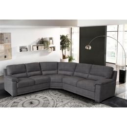 Ecksofa Egoitaliano "Doris, modernes Designerecksofa in hochwertigen Microfaserqualit&auml;ten", blau (ice lake), B:266cm H:90cm T:246cm, Luxus-Micofaser CASHMERE in Lederoptik (100% Polyester) ist ein neues technisches Gewebe mit einem visuellen und taktilen Aspekt, der dem Nubuk sehr nahe kommt, mit innovativen Eigenschaften. Seine au&szlig;erordentliche Weichheit kommt von einem exklusiven Produktionsproz