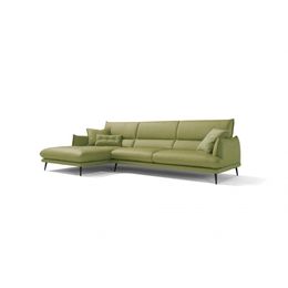 Ecksofa Egoitaliano "FUNNY, hochwertiges & aktuelles Design, bequeme R&uuml;ckenlehne, L-Form", gr&uuml;n (pistazie), B:265cm H:90cm T:225cm, Sofas, Ecksofa, hochwertiger Sitzkomfort, L-Form