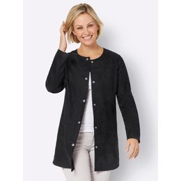 Longblazer Classic Basics "Longblazer", Damen, Gr. 42, schwarz, 100% Polyester, Blazer Longblazer
