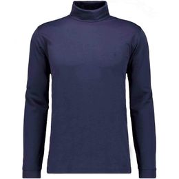 Rundhalspullover Ragman, Herren, Gr. 50, blau (marineblau), Jersey, 70% Baumwolle 30% Polyester, Pullover Rundhalspullover