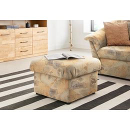 Hocker DOMO collection "Pegnitz", beige, B:60cm H:39cm T:60cm, 100% Polyester, Hocker, Hocker