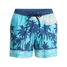 Boardshorts Quiksilver "Everyday Printed Volley 15", Herren, Gr. L, aqua thermotropics, Obermaterial: 100% Microfaser;, Hosen Boardshorts