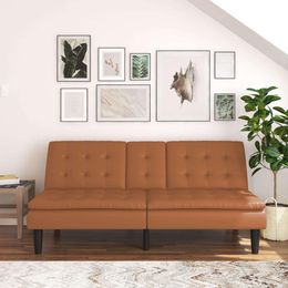Schlafsofa DOREL HOME "MAINE, Kinosofa mit Relax- und Bettfunktion, 2 Getr&auml;nkehalter", braun (cognac), B:190cm H:81cm T:90cm, Kunstleder 100% Polyurethan, Sofas, Schlafsofa, Liegefl&auml;che 190 x 110 cm, Webstoff und Kunstleder