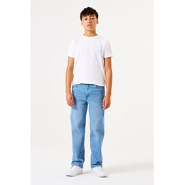 Straight-Jeans Garcia "JAYSEN", Jungen, Gr. 128, N-Gr, blau (medium used 6656), Denim/Jeans, Obermaterial: 99% Baumwolle, 1% Elasthan, unifarben, straight fit kn&ouml;chellang, Jeans Straight-Jeans, im Five-Pocket Style, for Boys