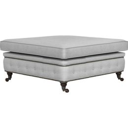 Polsterhocker Home Affaire "Aarburg", silber, B:100cm H:50cm T:70cm, 100% Polyester, Hocker, Polsterhocker, passend zur Serie "Aarburg"