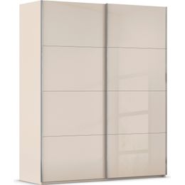Schwebet&uuml;renschrank Rauch "Kleiderschrank Schrank Garderobe Schlafzimmerschrank SCALE-FYRA", beige (champagner, glas champagner, griffleisten chrom), B:181cm H:223cm T:67cm, Holzwerkstoff, Schr&auml;nke, Schwebet&uuml;renschrank, edle viergeteilte T&uuml;ren mit Glas-Front viele Farben MADE IN GERMANY