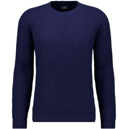 Rundhalspullover Ragman, Herren, Gr. 58, marineblau, Strick, 90% Wolle 10% Baumwolle, Rundhals, Pullover Rundhalspullover