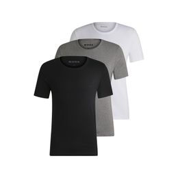 T-Shirt BOSS "Rundhals BOSS ONE", Herren, Gr. XL (54), bunt (assorted_pre, pack, grau, meliert, schwarz999), Jersey, Obermaterial: 100% Baumwolle, unifarben, Basic, Rundhals, eingesetzt normaler Saum, Shirts T-Shirt, mit dezentem BOSS Logo-Print, Topseller