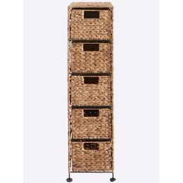 Kommode HEINE HOME, beige (natur), B:27cm H:93cm T:42cm, Metall, Sideboards, Kommode