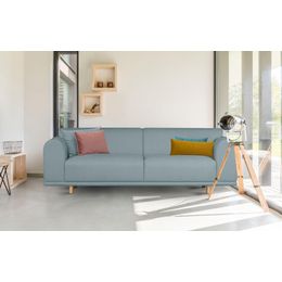 3-Sitzer OTTO HOME "Maroon", blau (petrol), B:236cm H:82cm T:96cm, Struktur grob ( 100% POLYPROPYLEN;Struktur fein ( 100% Polyester);Struktur (100% Polyester), Sofas, 3-Sitzer, in skandinavischem Design, mit losen Kissen