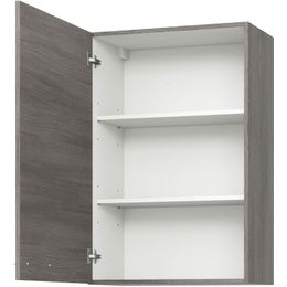 H&auml;ngeschrank KOCHSTATION "KS-Trea O60-90", grau (eichefarben grau), B:60cm H:90cm T:35cm, Schr&auml;nke, H&auml;ngeschrank, inklusive zwei Einlegeb&ouml;den, Breite 60 cm, H&ouml;he 90 cm