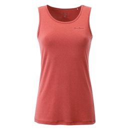 Funktionsshirt DEPROC Active "LAKE LOUISE TOP WOMEN", Damen, Gr. 44L, rot, 94% Polyester; 6% Elasthan, tailliert, Shirts Funktionsshirt, Funktionsshirt mit V-Ausschnitt