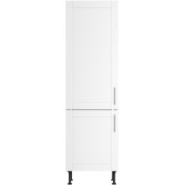Hochschrank KOCHSTATION "KS-Ahus", braun (wei&szlig; matt, wildeiche nachbildung), B:60cm H:211,8cm T:58,4cm, Schr&auml;nke, Hochschrank, Breite 60 cm