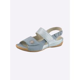 Waldl&auml;ufer Sandalette WALDL&Auml;UFER, Damen, Gr. 5,5, bleu, Glattleder, Nubukleder, Schuhe Sandalette