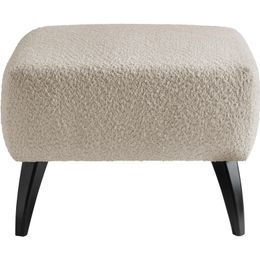 Polsterhocker Home Affaire "Colori", beige, B:66cm H:44cm T:66cm, 100% Polyester, Hocker, Polsterhocker, Holzfu&szlig;farbe w&auml;hlbar, verschiedene Stoffe, hochwertige Stoffqualit&auml;t
