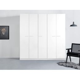 Dreht&uuml;renschrank Rauch "Kleiderschrank Schrank Garderobe TOPSELLER OTELI inkl. Inneneinteilung", wei&szlig; (alpinwei&szlig;), B:226cm H:229cm T:54cm, Holzwerkstoff, Schr&auml;nke, Dreht&uuml;renschrank, mit zus&auml;tzlichen Einlegeb&ouml;den, optional mit Spiegel MADE IN GERMANY