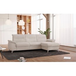 Sit & More Ecksofa SIT & MORE "Astoria L-Form", beige (nature), B:260cm H:91cm T:175cm, 100% Polyester, Sofas, Ecksofa, wahlweise mit motorischer Relaxfunktion